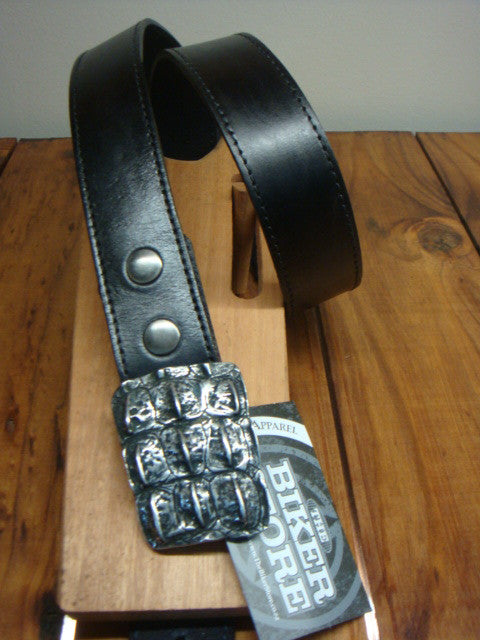 BELT - BLACK CROC BUCKLE – The Biker Store