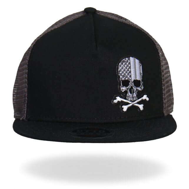 BALL CAP - Snapback Flag Skull – The Biker Store